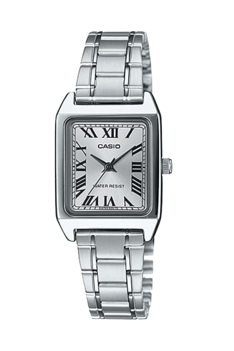 CASIO VINTAGE LADIES WATCH RECTANGLE LTPV007D-7B - SILVER – Bones Clubhouse